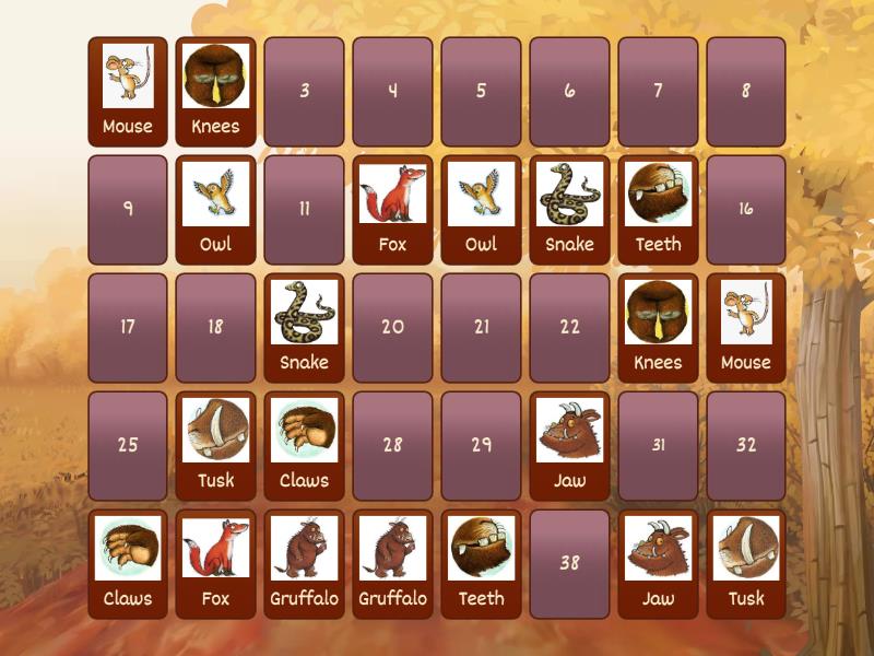 Memory game - The Gruffalo - MEIE - Matching pairs