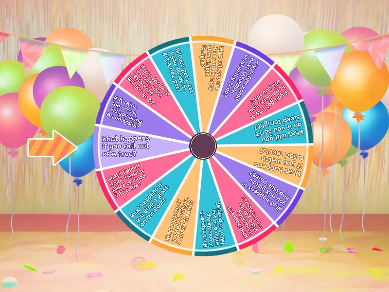 Zero and First Conditionals - Spin the wheel