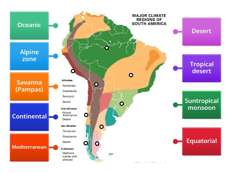 Me7a Latin America Climate Zones - Labelled diagram