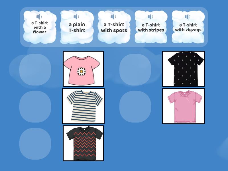 T-shirts and patterns - Match up