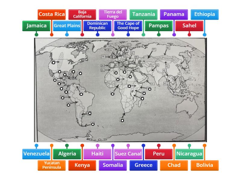 Level 4 Map Pt 1 - Labelled diagram