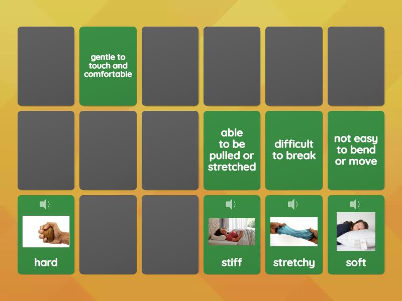Describing Texture: Flashcards - Matching pairs