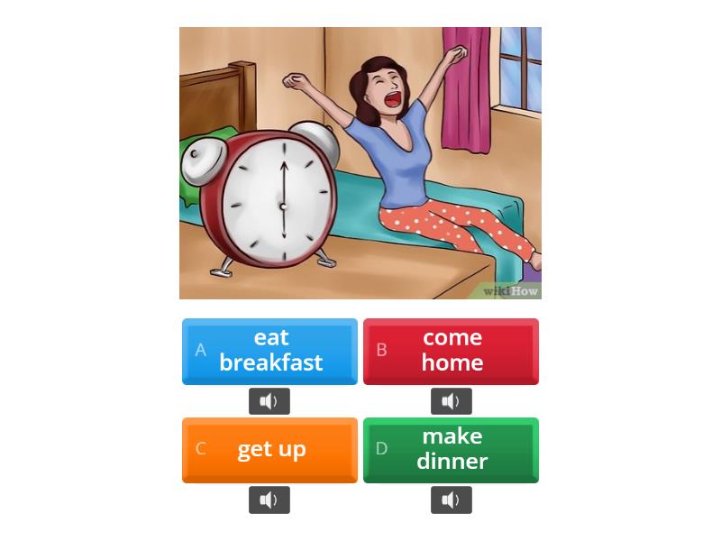 Unit 6 Daily Routine matching - Quiz