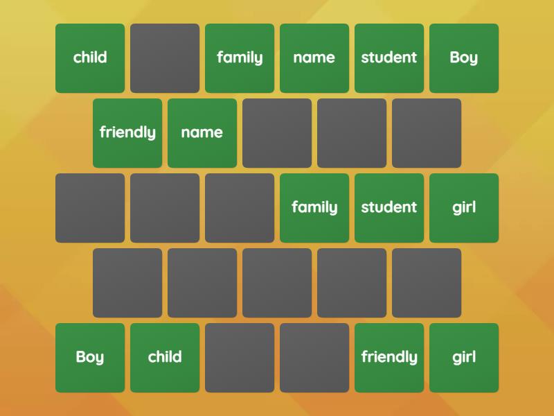 Vocabulary unit 1 Compass 1 - Matching pairs