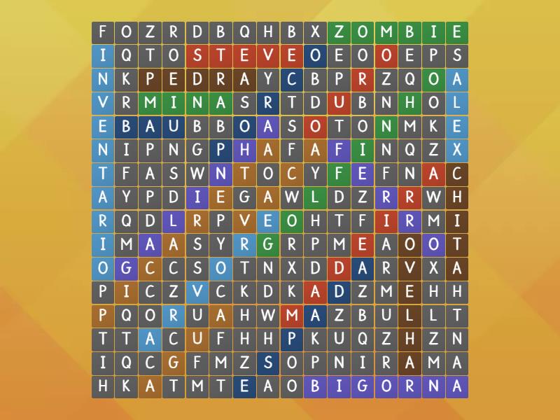 minecraft - Wordsearch
