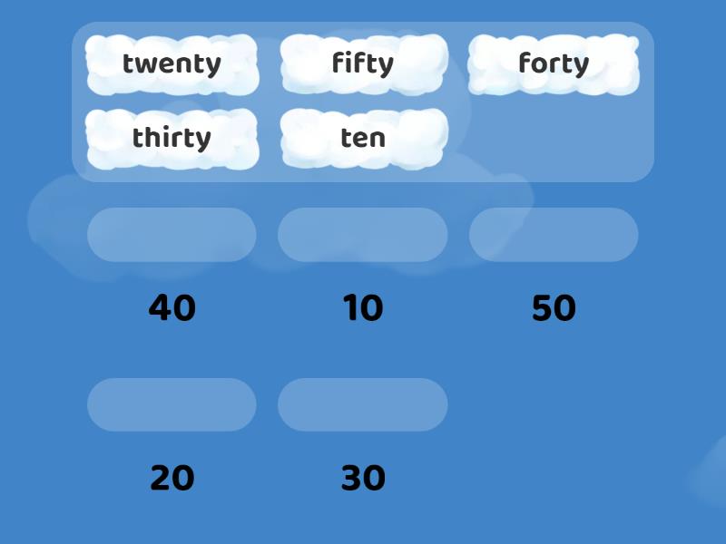 Unit 10B (Numbers: Tens) - Match up