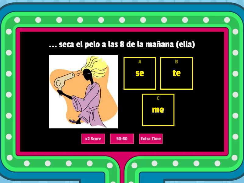 Verbos reflexivos - Gameshow quiz