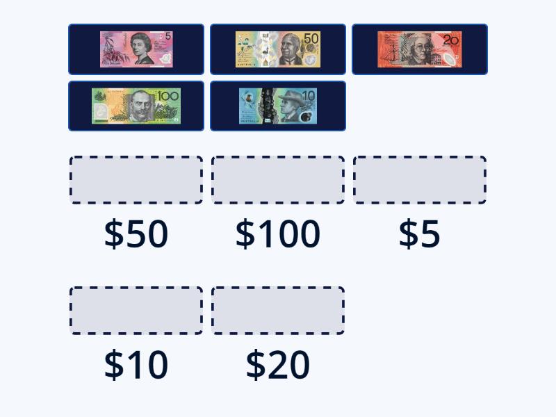 Australian Notes -match - Match up