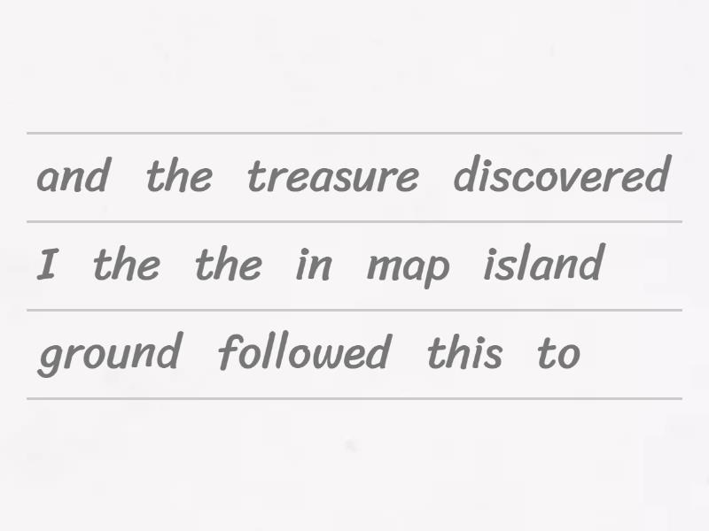 Dictation. Form sentences - Reordenar