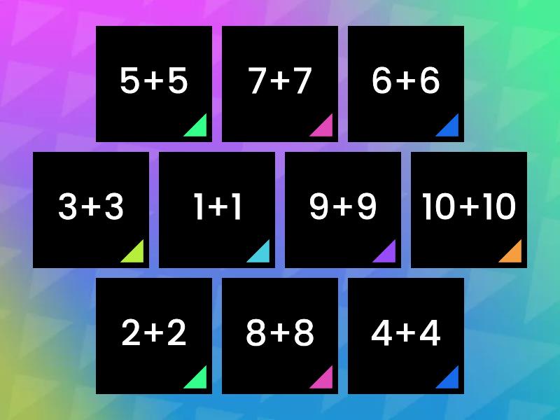 Doubles Fact Flip - Flip tiles