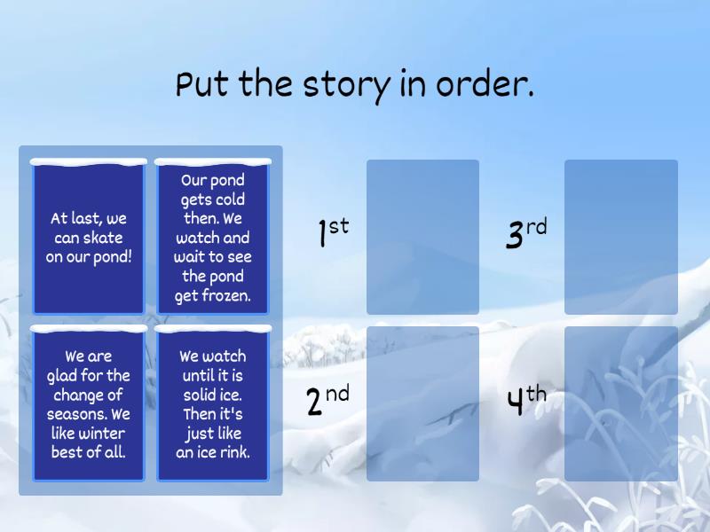 Story Scramble: Winter Skating - Rank order