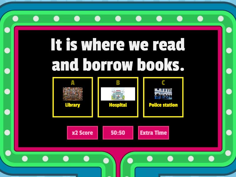 Places we go quiz type - Gameshow quiz