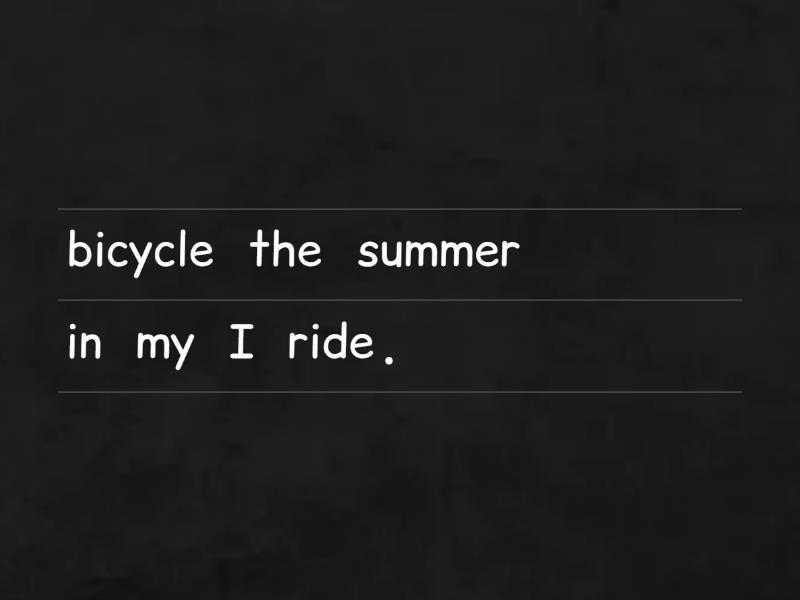 Sentence Word Order - Present Simple - Unjumble