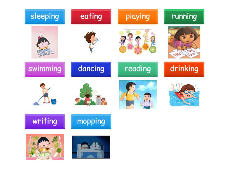 Verbs -ing - Match up