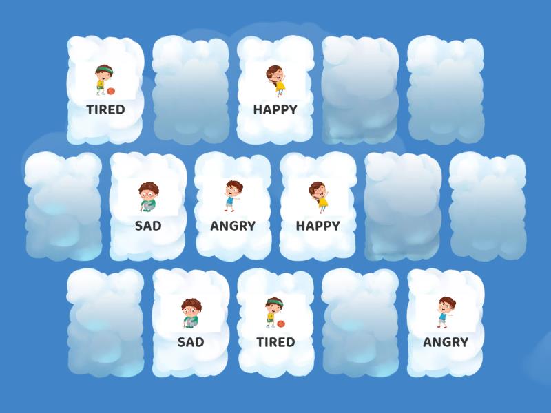 Emotions and Feelings - Memory Game - Matching pairs