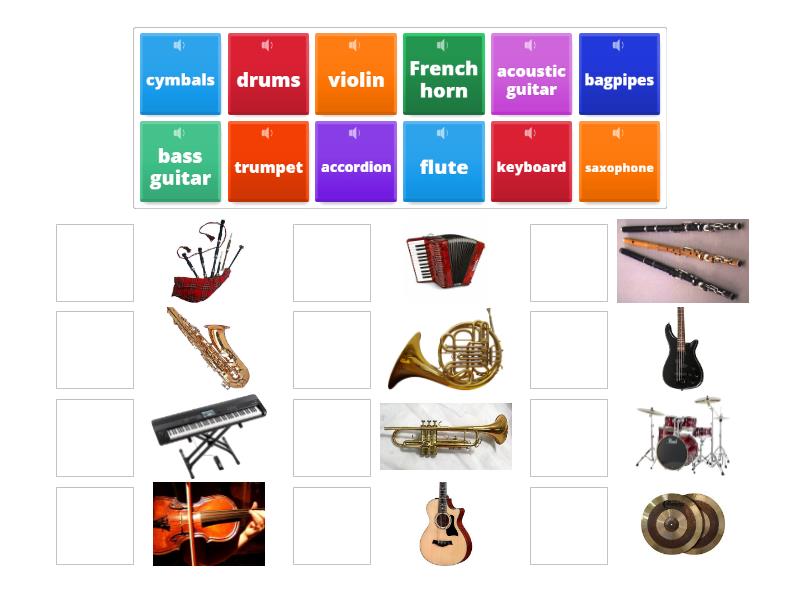 musical instruments - Match up