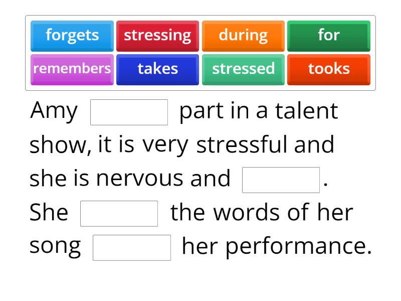 EF 5A The Talent Show - Complete the sentence