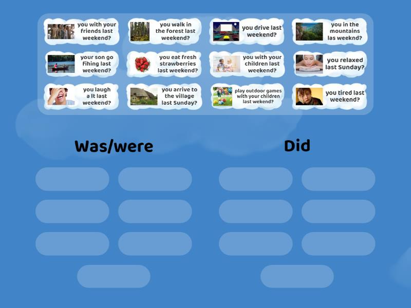 Was/were or did - Group sort