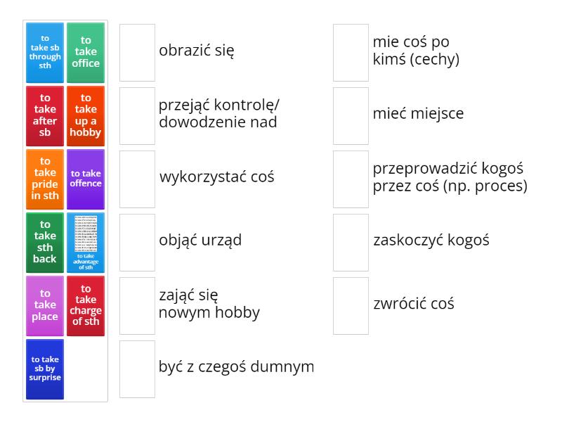 TAKE phrases - Match up