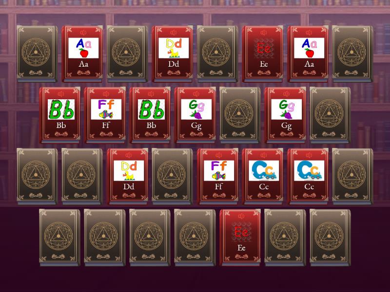 Alphabet Memory Game - Matching pairs