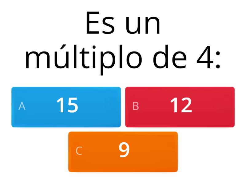 Multiplos y factores 6° - اختبار تنافسي
