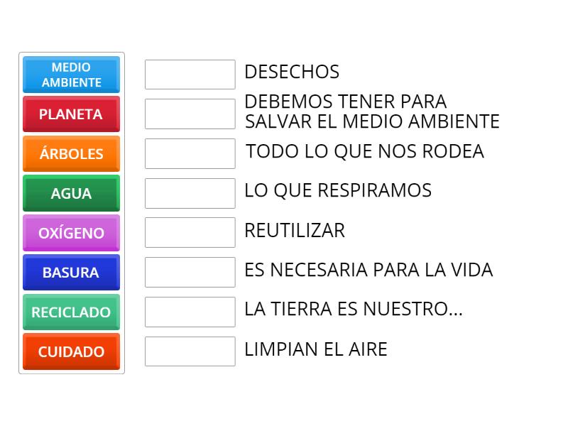 CUIDADO DEL MEDIO AMBIENTE - Match up