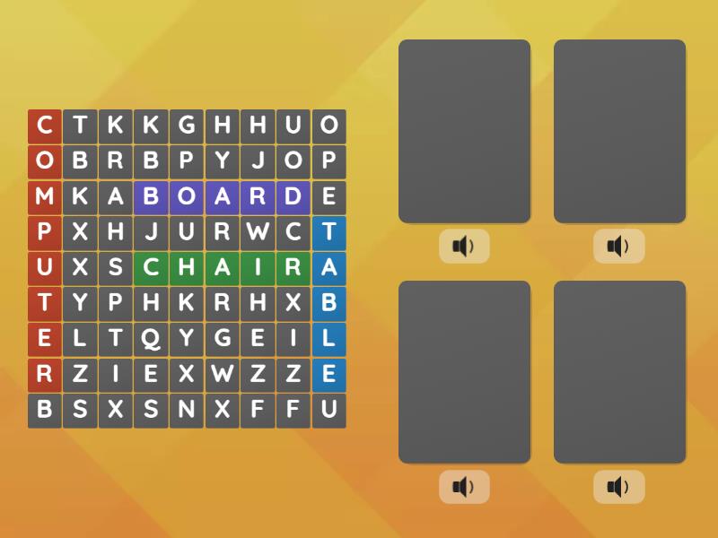 Unit 11-lesson one - Wordsearch