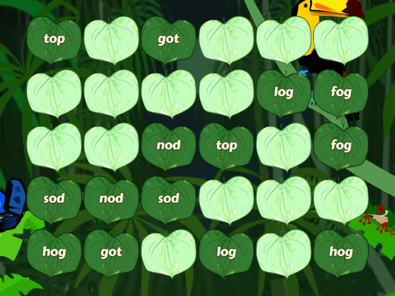 SPIRE level 1 short o matching game - Matching pairs