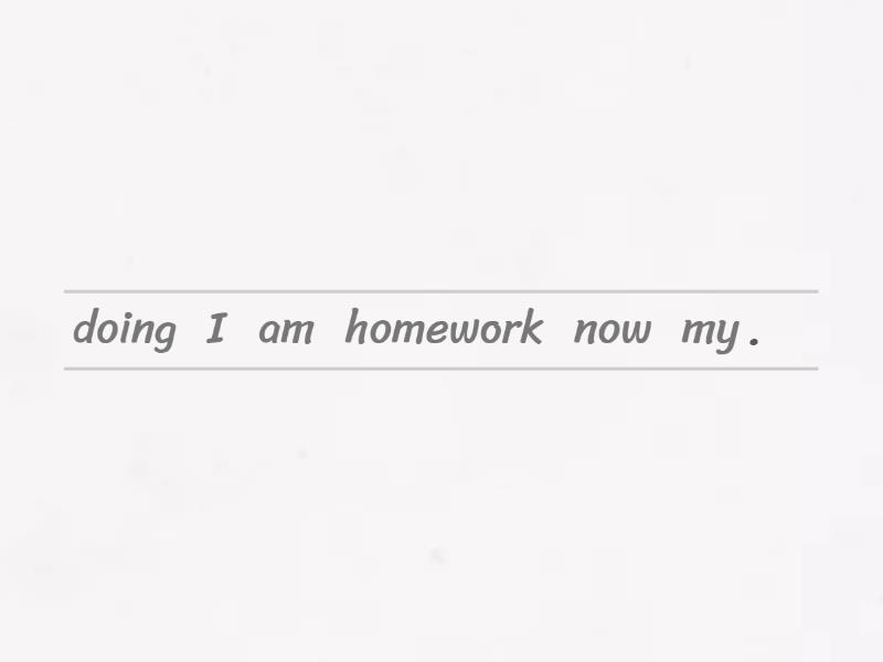 Present Continuous_Word Order - Unjumble