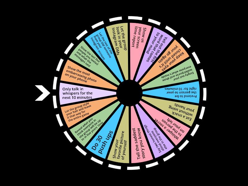 DARE - Spin the wheel