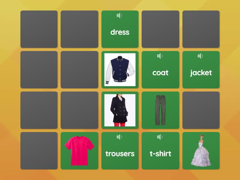 memory game clothes - Parejas