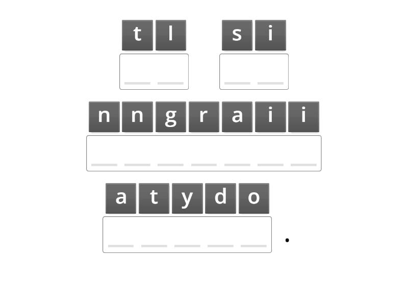 complete the word - Anagram