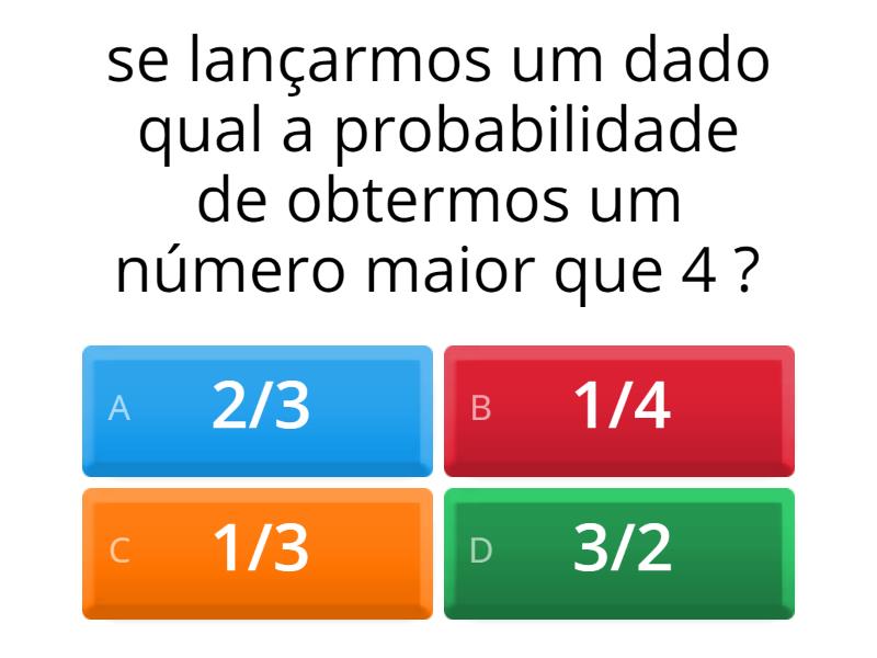 Atividade probabilidade - Quiz