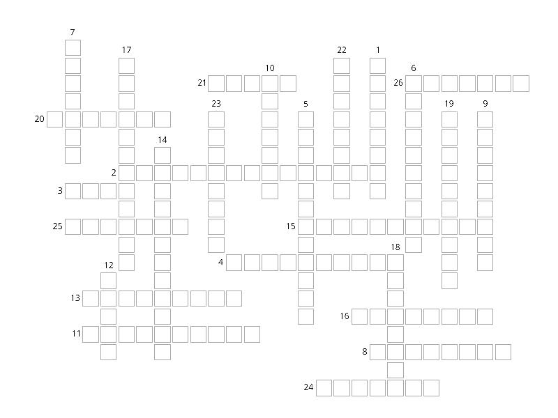 Sains Puzzle - Crossword
