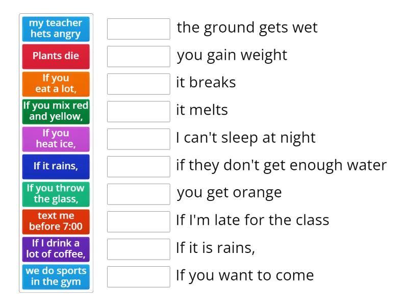 Conditionals. Matching - Match up