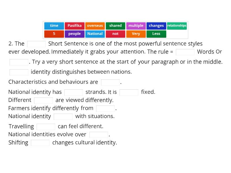 Unit 1: Lesson 2 Revision = National Identity - 12 Ways to Write a ...