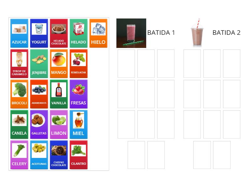 Haz tu propia batida (bebida) "inusual" - Group sort
