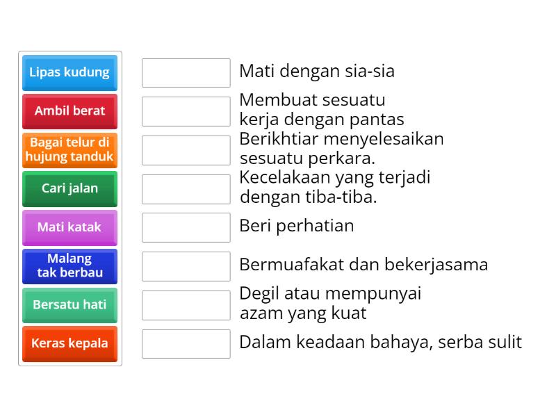 Maksud Peribahasa - Match up