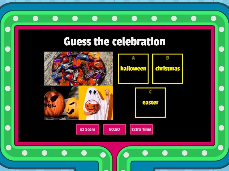 Celebrations - Gameshow quiz