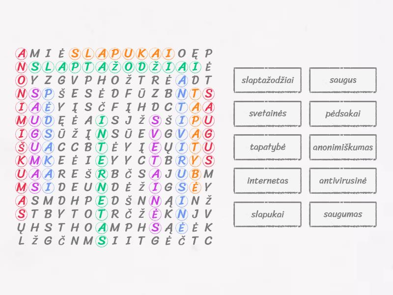 Saugus internetas - Žodžių paieška