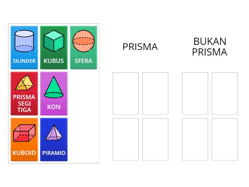 PRISMA DAN BUKAN PRISMA TAHUN 3 - Group sort