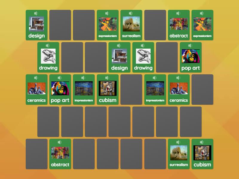 Art Movements and Visual Arts - Matching pairs
