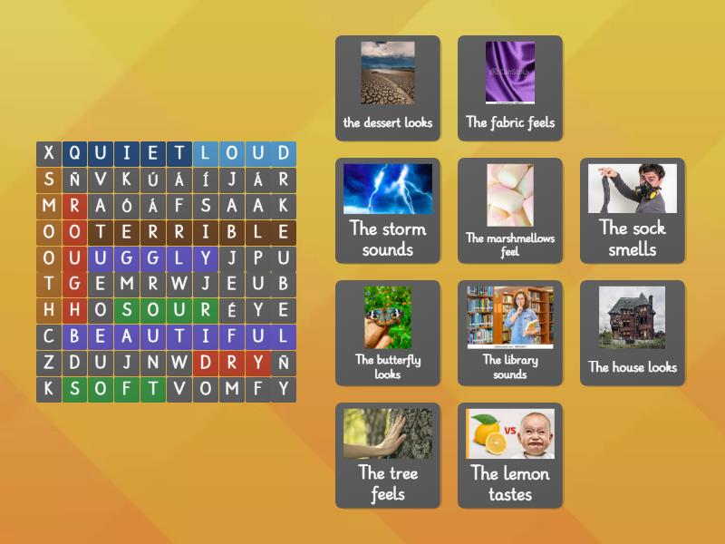 Our world 3 unit 4 -Our senses - Sopa de letras