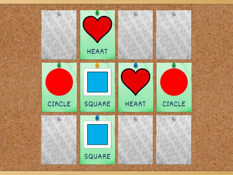 SHAPES MEMORY GAME - Matching pairs