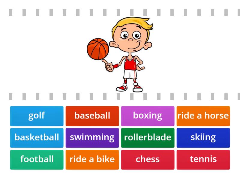 Sports vocabulary - Find the match