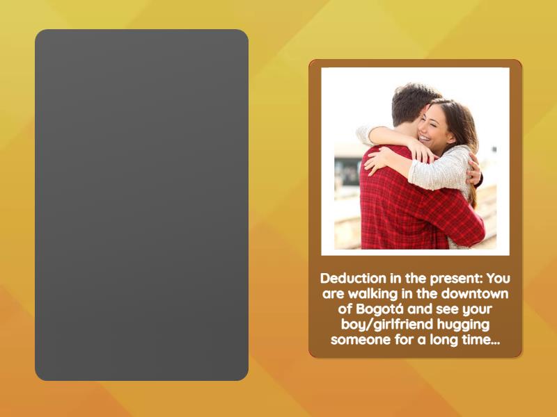 Modals of deduction - Speaking cards