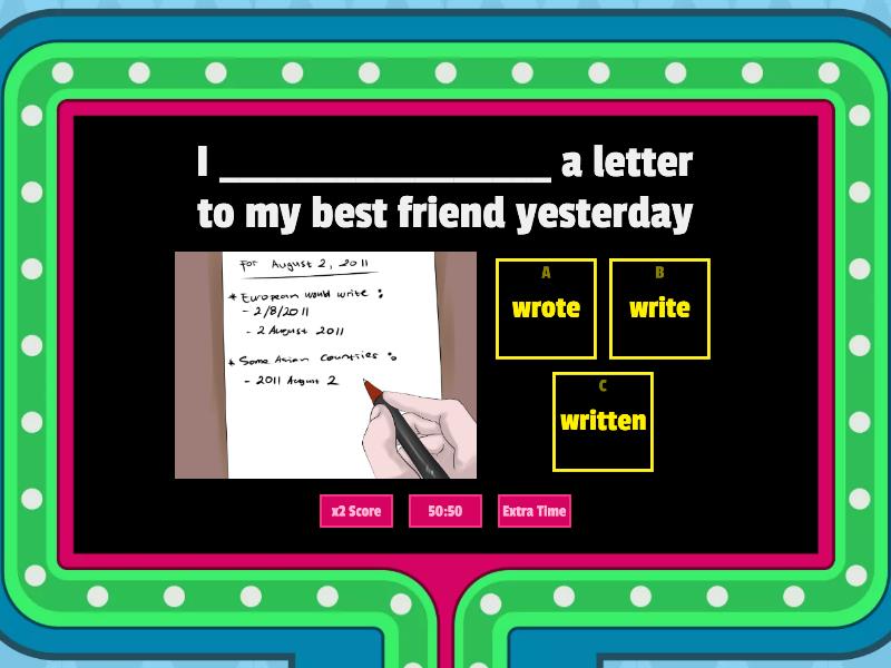 IRREGULAR VERBS - PAST TENSE - Gameshow quiz