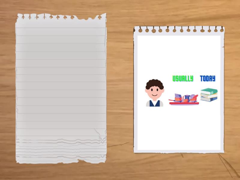 Present Simple vs Present Continuous usually today - Speaking cards