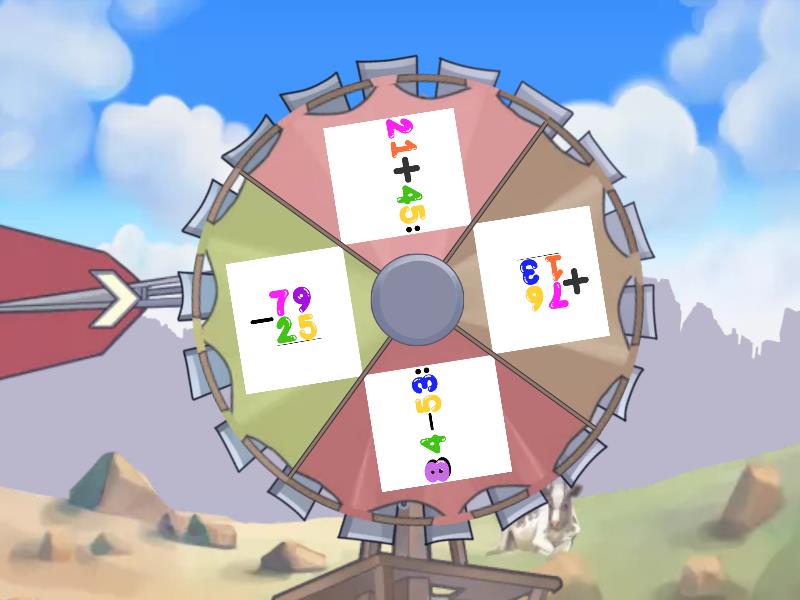 Sumas y restas - Spin the wheel