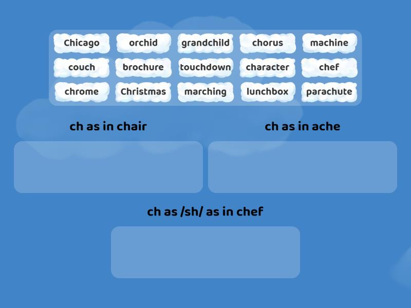3 Sounds of ch - Group sort